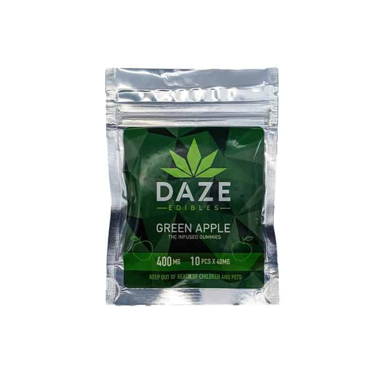 Daze Edibles THC Green Apple Gummies (400mg THC) | Buy Weed Online ...