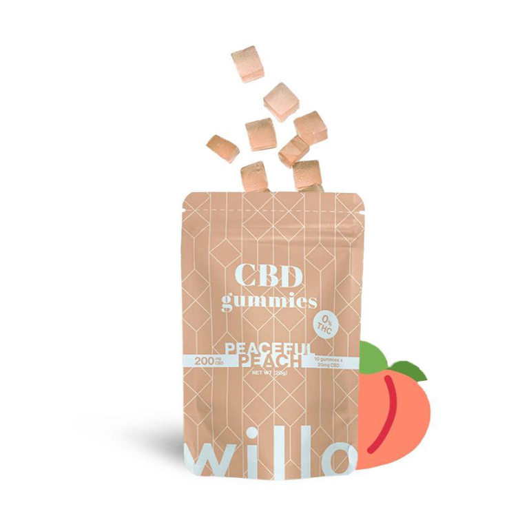 Willo 200mg CBD Peaceful Peach Gummies | Buy Weed Online | Online ...