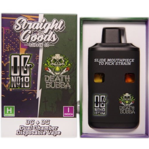 Straight Goods Dual Chamber Vape – OG #18 + Death Bubba (3 Grams + 3 ...