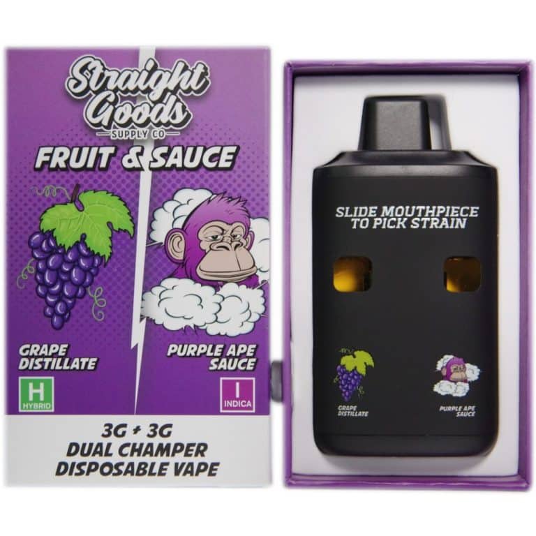 Straight Goods Dual Chamber Vape – Grape Distillate + Purple Ape Sauce ...