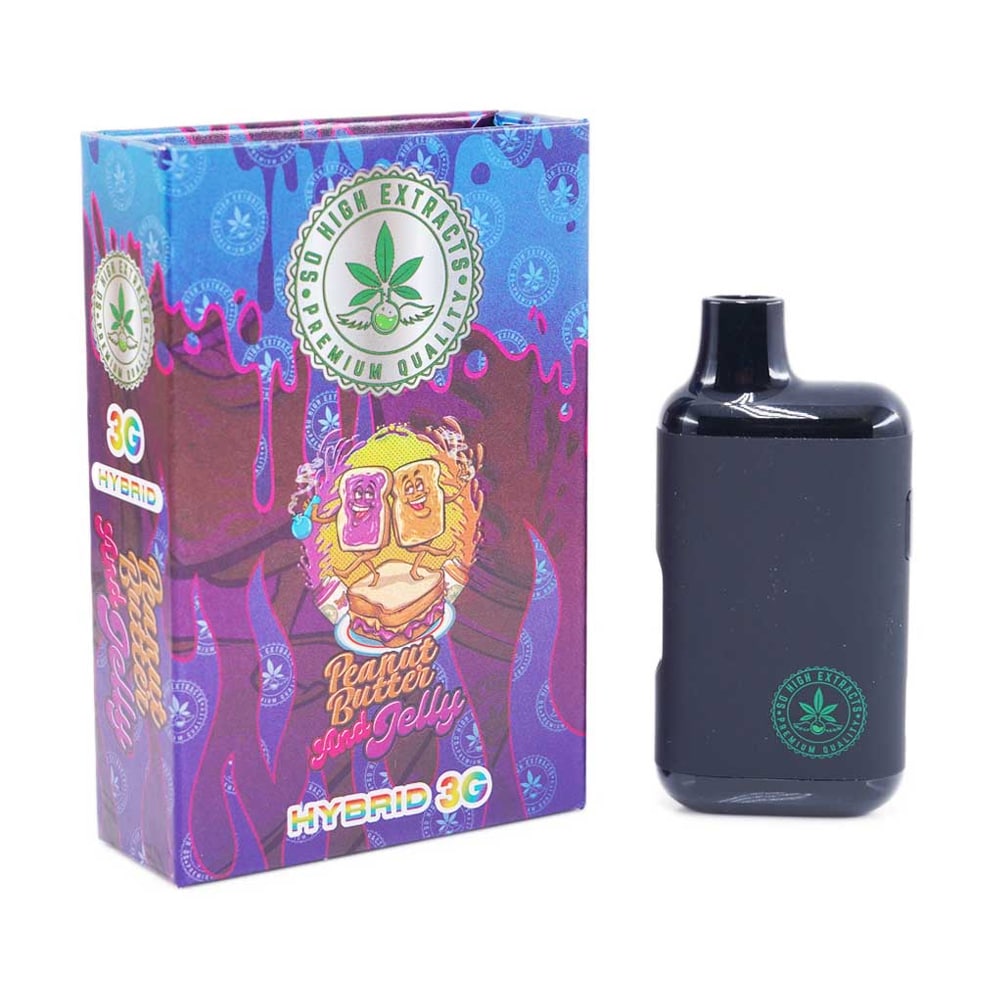 So High Extracts Premium Vape 3ml THC - Peanut Butter and Jelly (Hybrid ...