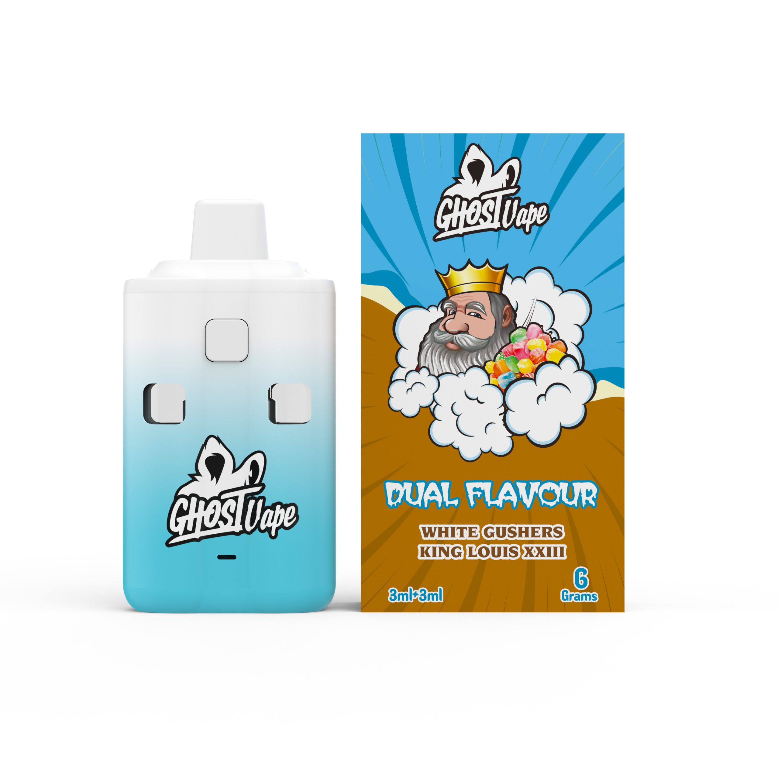 Ghost Vape – White Gusher / King Louis XIII – 6000mg (3g/3g) THC VAPE ...