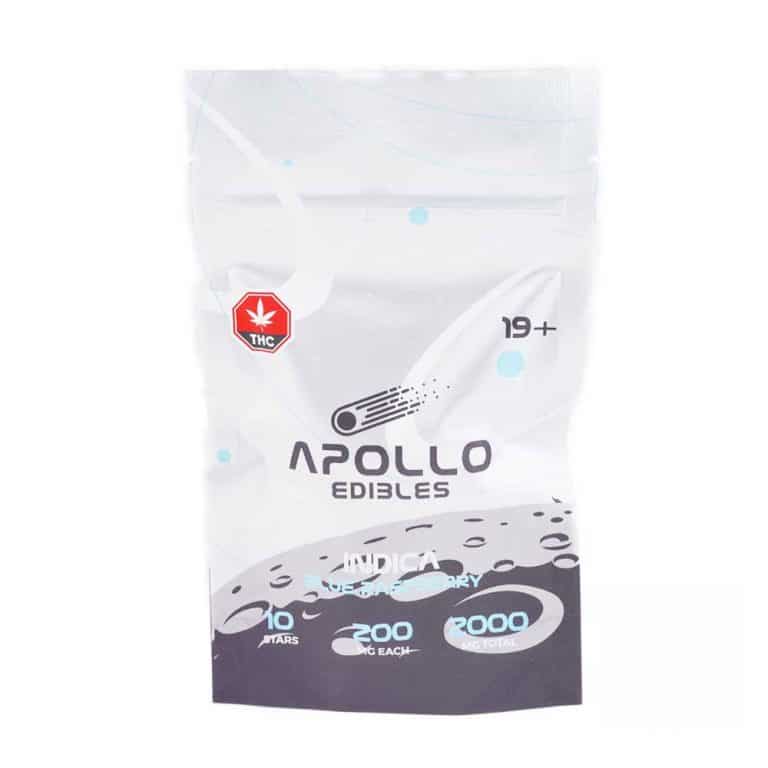 Apollo Edibles – Blue Raspberry Shooting Stars 2000mg THC Indica | Buy ...