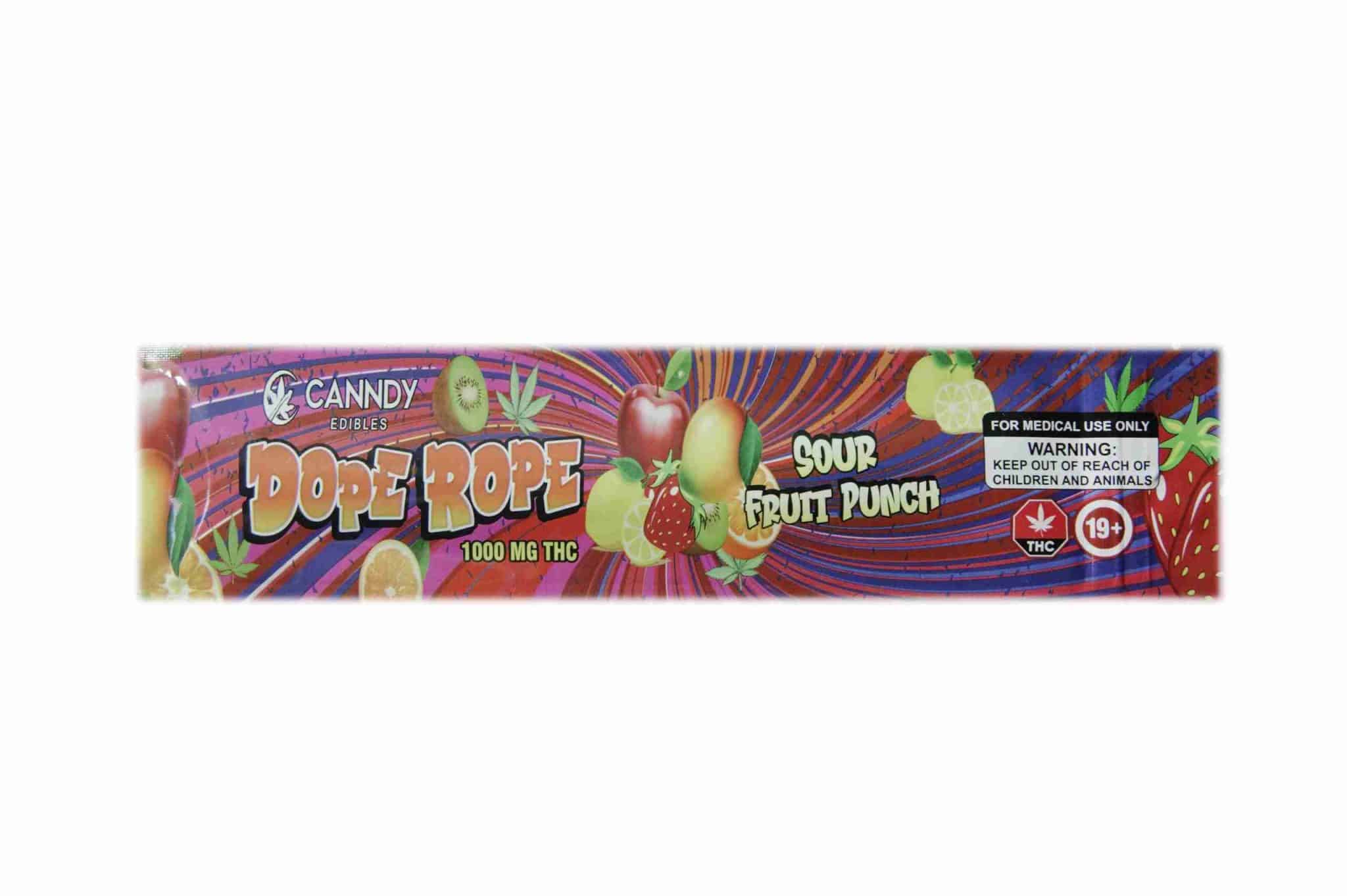 Canndy Edibles - (500mg THC) Dope Rope Sour Fruit Punch | Buy Weed ...